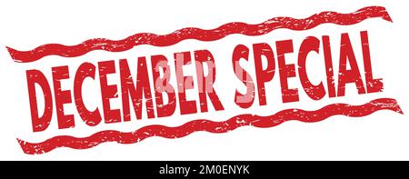 DECEMBER SPECIAL text written on blue dash stamp sign Stock Photo - Alamy