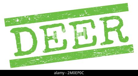 DEER, text written on green grungy postal stamp Stock Photo - Alamy