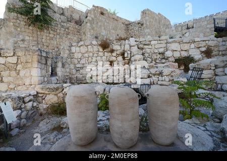 First temple Jewish ruins including ritual baths ( miqveh ) with large ...