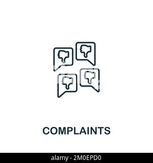 Complaints icon. Monochrome simple Customer Relationship icon for ...