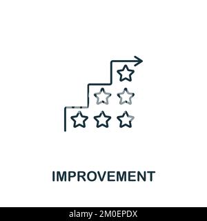 Improvement icon. Monochrome simple Customer Relationship icon for ...
