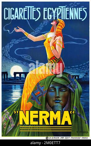 "CIGARETTES ÉGYPTIENNES NERMA" ["EGYPTIAN CIGARETTES NERMA"] Vintage ...
