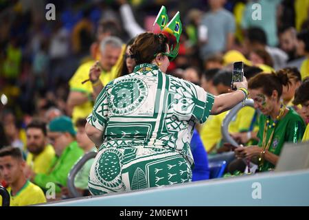 plump and powerfully built Brazilian fans, soccer fans, fat woman ...
