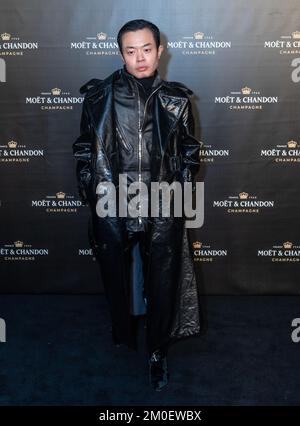 Ezra Williams attends the Moet & Chandon holiday season celebration at ...