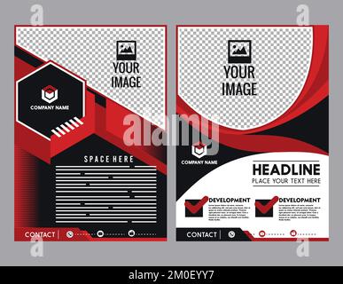 Creative design of business brochure set, abstract horizontal cover ...