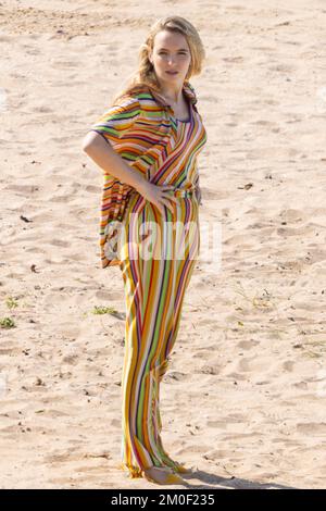 Jodie Comer is spotted filming for Killing Evev in Margate, Kent Stock ...