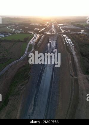Chipping Warden HS2 tunnels high speed rail network construction site ...