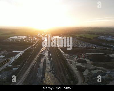 Chipping Warden HS2 tunnels high speed rail network construction site ...