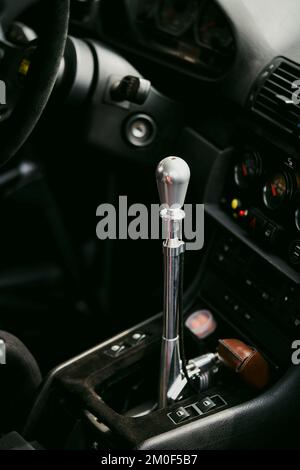 Color image of a retro car gear shifter Stock Photo - Alamy