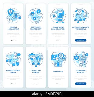 Customer identity and access management blue brochure template Stock ...