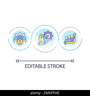 Productive teamwork loop concept icon Stock Vector Image & Art - Alamy