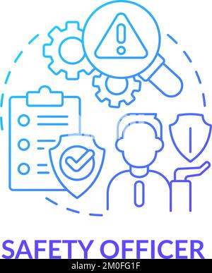 Workplace safety blue gradient concept icon Stock Vector Image & Art ...