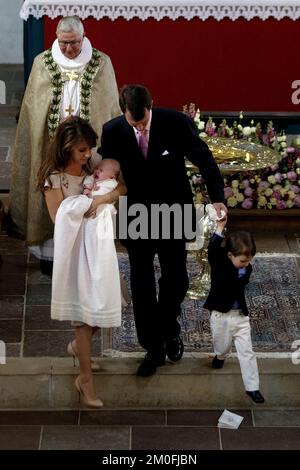 The christening and naming ceremony of Princess Athena in the Church of ...