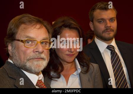 Cast members from Borgen Lars Knutzon, Sidse Babett Knudsen and Pilou ...