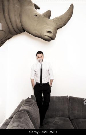 Jesper Buch, founder of Just-Eat, photographed in his home in ...