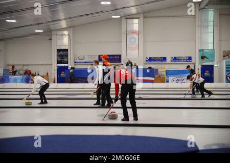 Dumfries, Scotland, 6 December 2022. The first stones being delivered ...