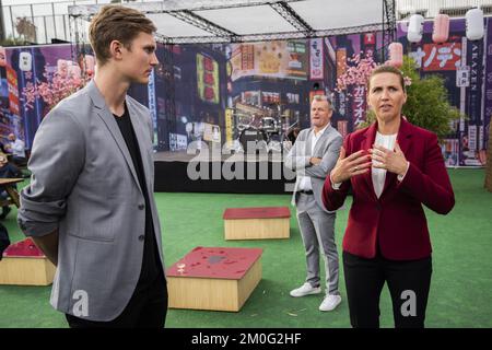 Olympic Gold medallist Viktor Axelsen arrives at the welcome home party ...