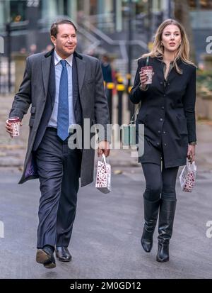 Socialite James Stunt outside Leeds Cloth Hall Court during a break for ...