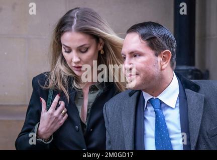 Socialite James Stunt outside Leeds Cloth Hall Court during a break for ...