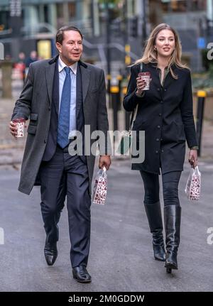 Socialite James Stunt outside Leeds Cloth Hall Court during a break for ...