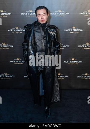 Ezra Williams attends the Moet & Chandon holiday season celebration at ...