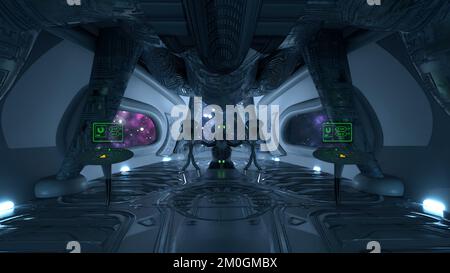 Bridge of a spaceship Stock Photo - Alamy