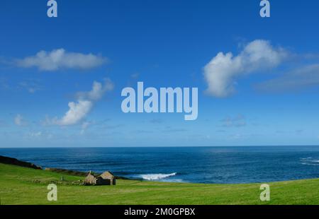 The medieval St. Helen's Oratory, Cape Cornwall, UK - John Gollop Stock ...