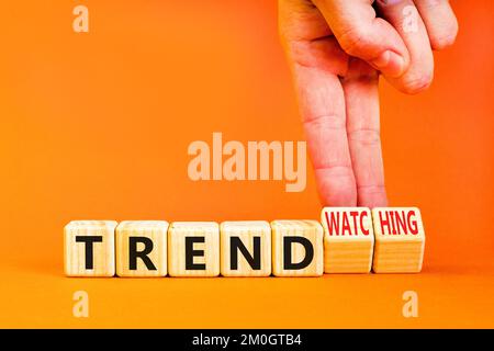 Trend or trendwatching symbol. Concept words Trend and trendwatching on ...