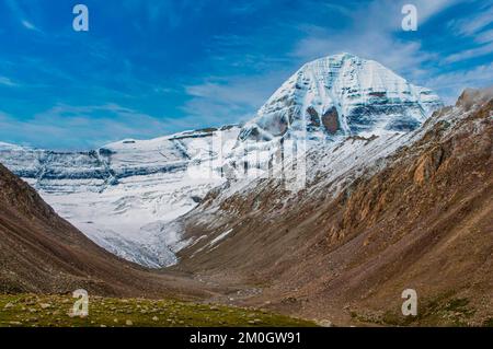 Mount Kailash along the Kailash Kora, Western Tibet, Asia Stock Photo ...