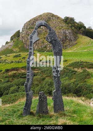 The Spirit of Scotland monument, at Loudoun Hill volcanic plug, East ...