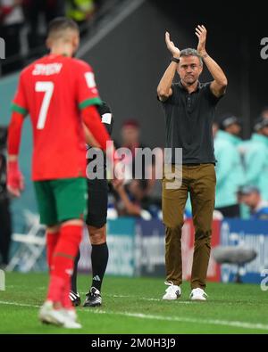 Spain head coach Luis Enrique Martinez during the FIFA World Cup Qatar ...
