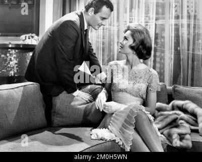 William Traylor, Dagne Crane, on-set of the Film, "Diary Of A Bachelor", American International ...