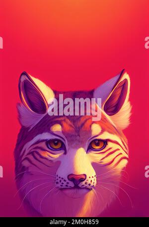 bobcat character portrait Stock Photo - Alamy
