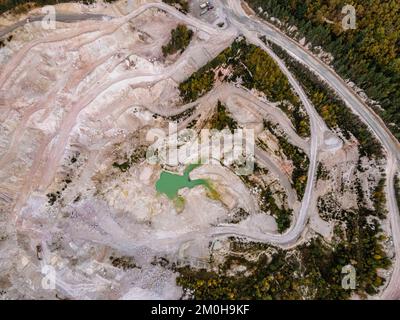 France, Auvergne, Allier, Echassieres, kaolin quarry, future first ...