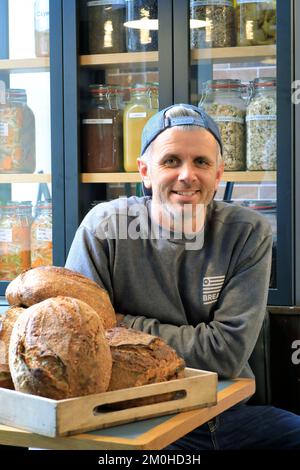 Ireland, Leinster province, Dublin, Pearse St, Bread 41 organic bakery ...