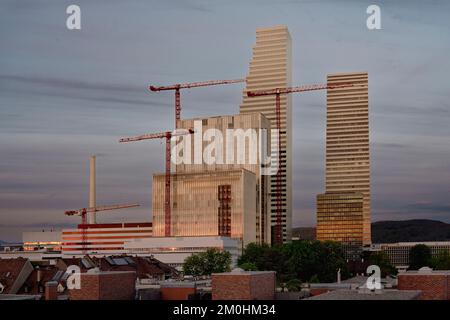Switzerland, Basel, the Roche Towers, the tallest in Switzerland ...