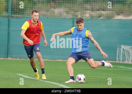 Union's players pictured during a training session at the winter ...