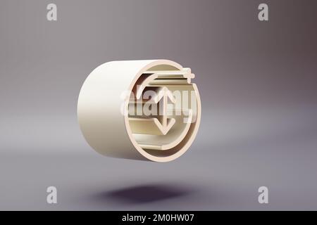 Beautiful illustration Blue Coin arrow down symbol icons on a bright ...