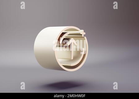 Beautiful illustration Blue Coin arrow down symbol icons on a bright ...