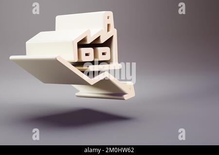 Beautiful illustration Blue Factory prices arrow UP symbol icons on a ...