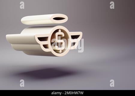 Beautiful illustration Blue Dollar Price arrow Down symbol icons on a ...