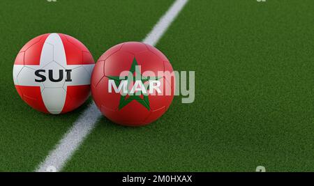 Switzerland vs. Morocco Soccer Match - Soccer balls in Switzerland and ...