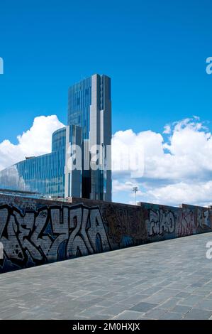 Gas Natural building designed by the architects Enric Miralles and ...