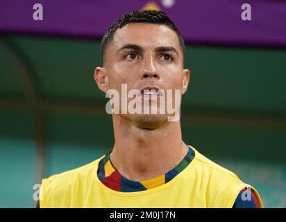 Portugal's Cristiano Ronaldo on the subs bench during the FIFA World ...