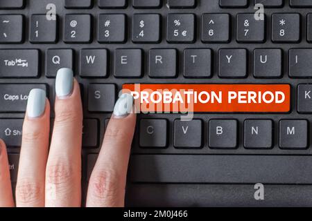 Inspiration showing sign Probation Period, Concept meaning focused and ...