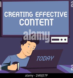Writing displaying text Creating Effective Content. Concept meaning ...