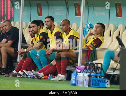 Portugal's Cristiano Ronaldo on the subs bench during the FIFA World ...