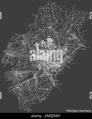 Street roads map of TÜBINGEN, GERMANY Stock Vector Image & Art - Alamy