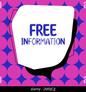 Text caption presenting Free Information. Conceptual photo knowledge ...