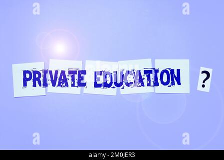 Conceptual display Private Education. Conceptual photo Belonging for ...
